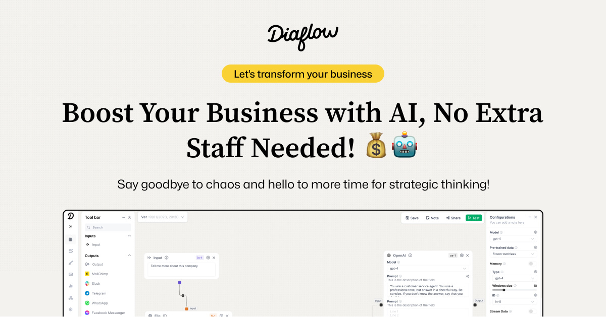 Diaflow | The easiest way to build GenAI tools & apps